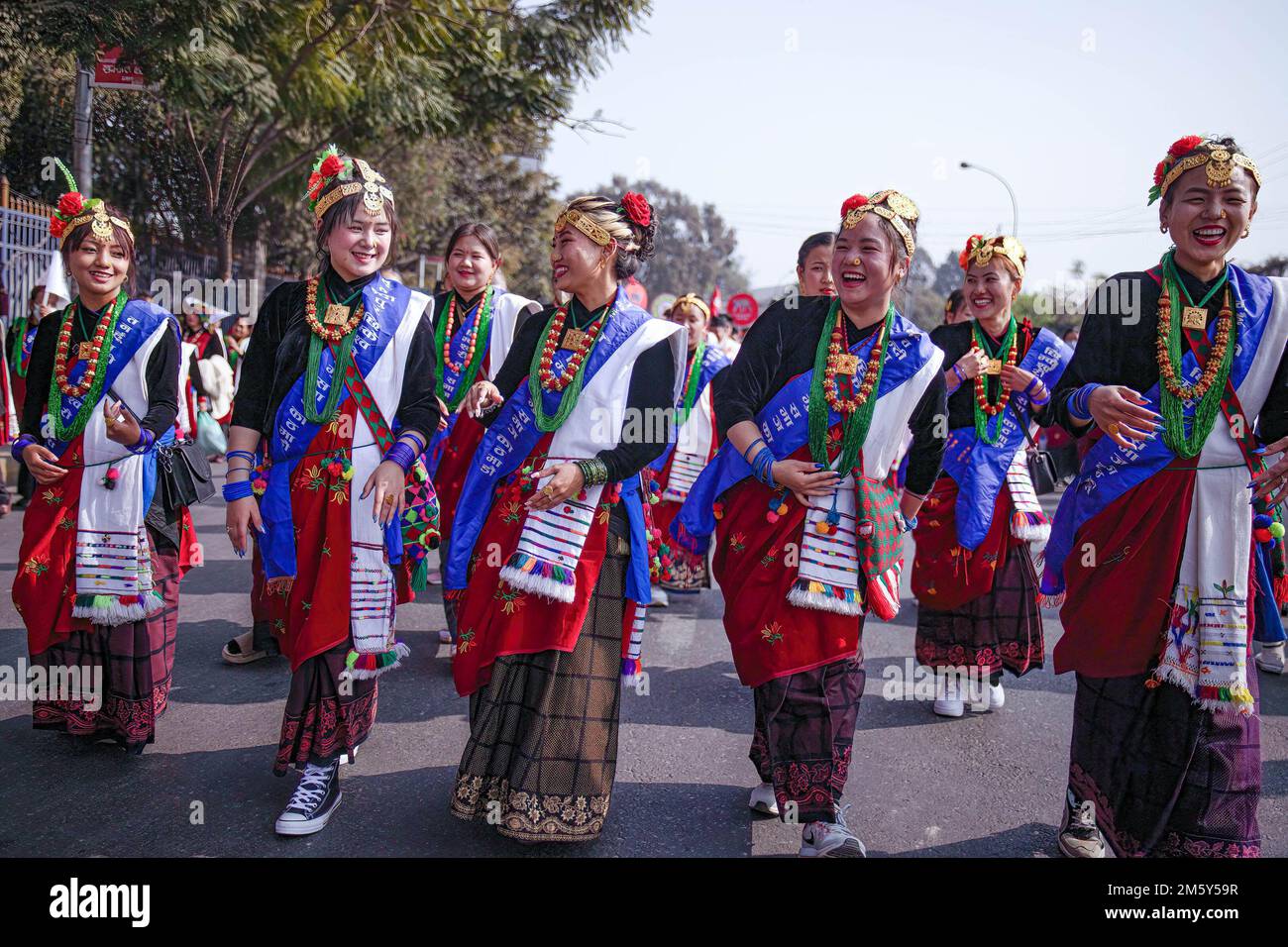 Kathmandu, Nepal. 30th Dec, 2022. People of the Gurung community ...