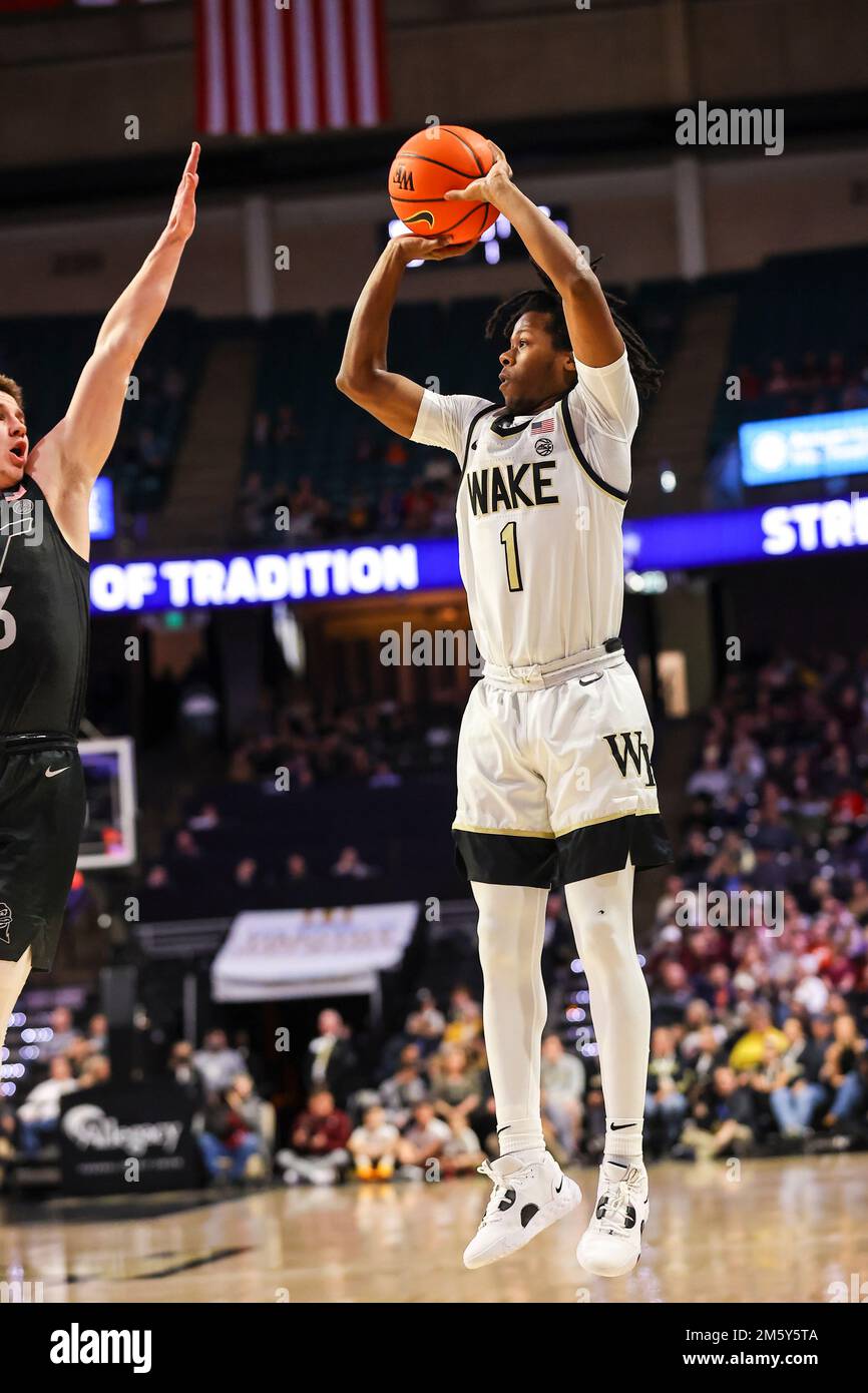 December 31, 2022: Wake Forest University senior Tyree Appleby (1 ...