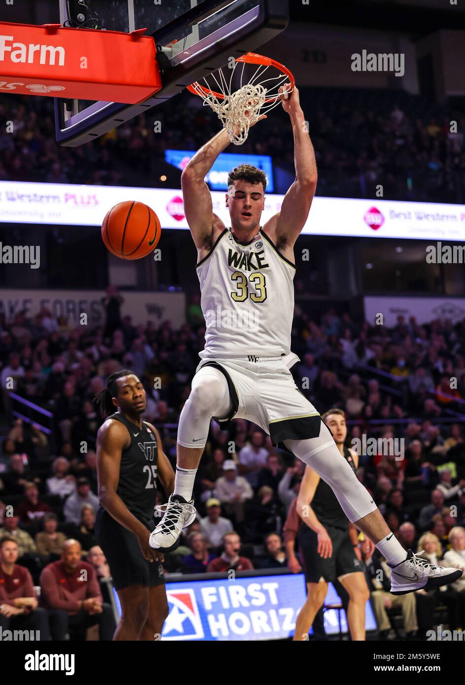 December 31, 2022: Wake Forest University sophomore Matthew Marsh (33 ...