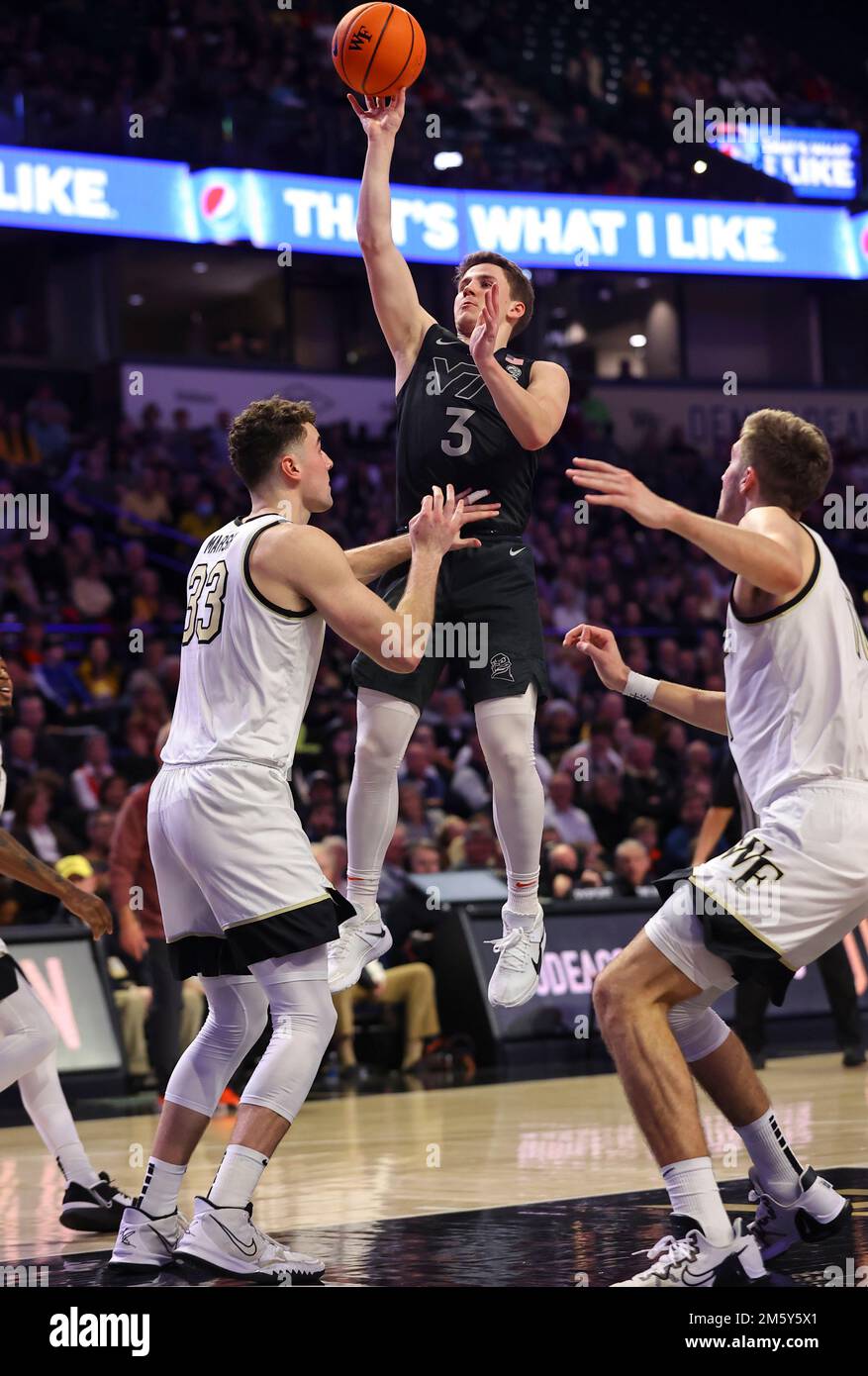 December 31, 2022: Virginia Tech University sophomore Sean Pedulla (3 ...