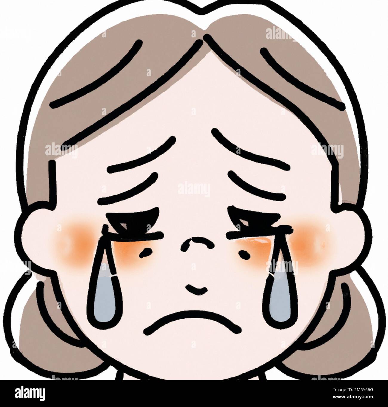Crying close up sad face Stock Photo - Alamy