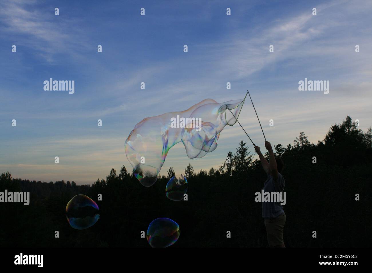 Giant Bubbles in Mountains Stock Photo - Alamy