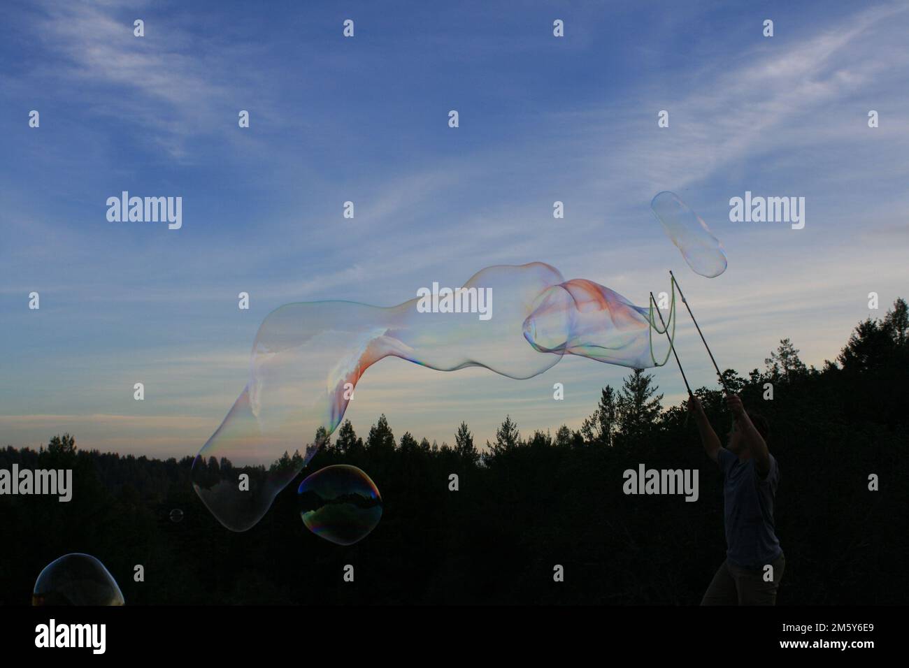 Giant Bubbles in Mountains Stock Photo - Alamy