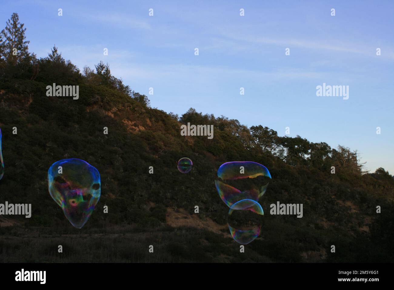 Giant Bubbles in Mountains Stock Photo - Alamy
