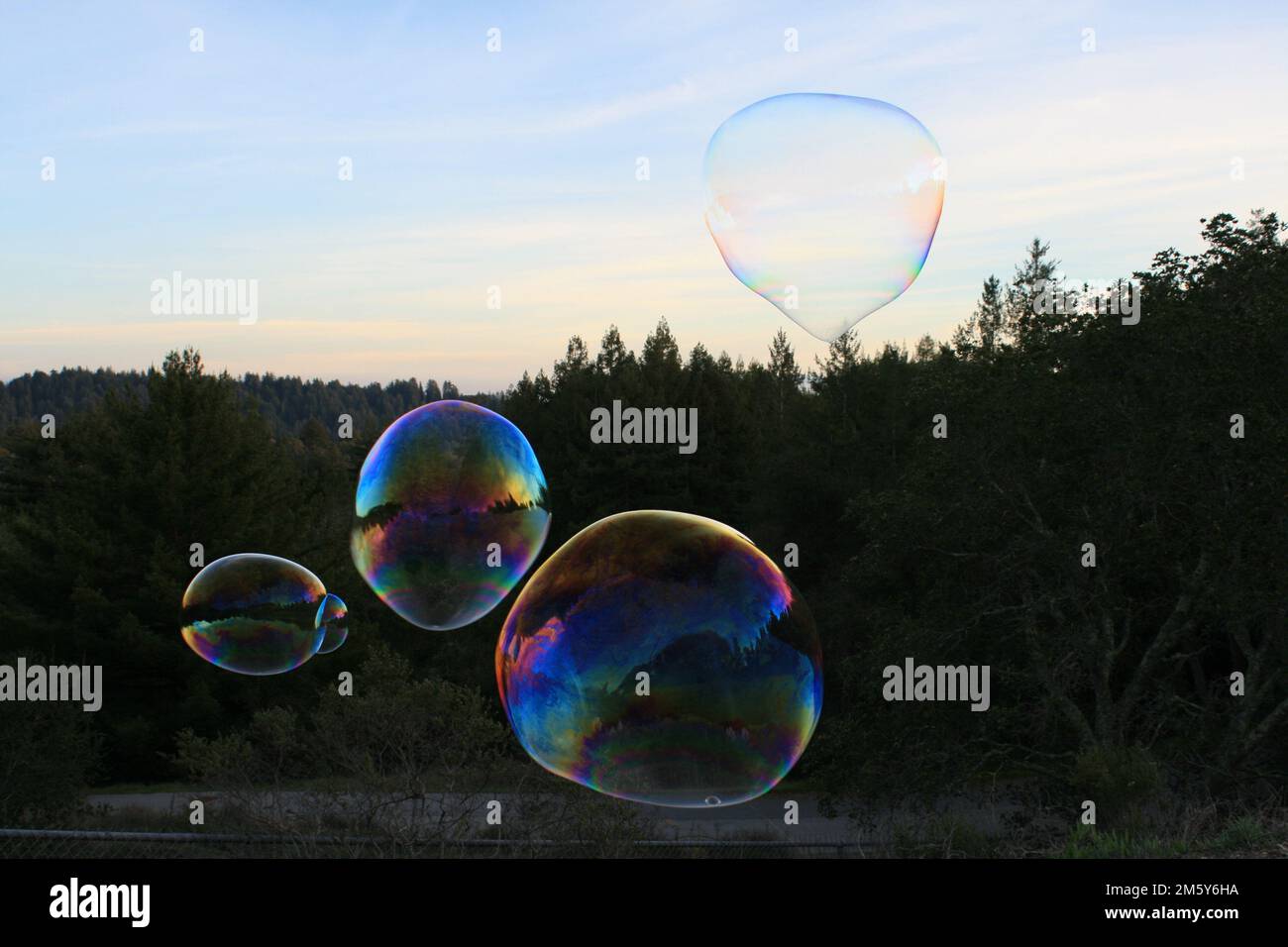 Giant Bubbles in Mountains Stock Photo - Alamy
