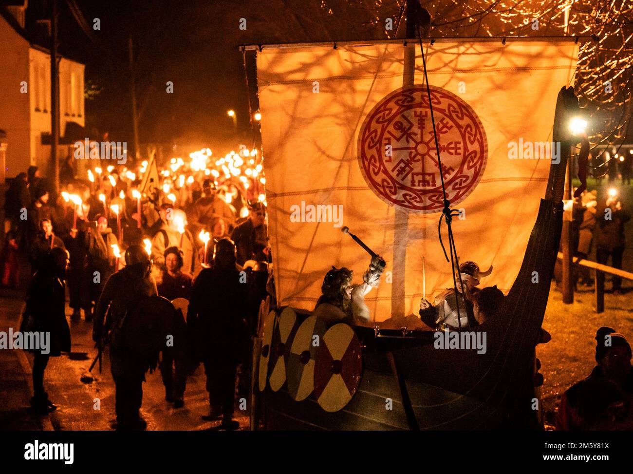 The Flamborough Fire Festival, a Viking themed parade in aid of ...