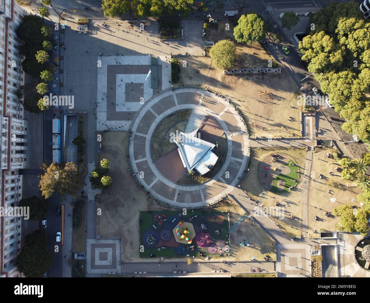A top view of Plaza de la intendencia in Cordoba, Argentina Stock Photo ...