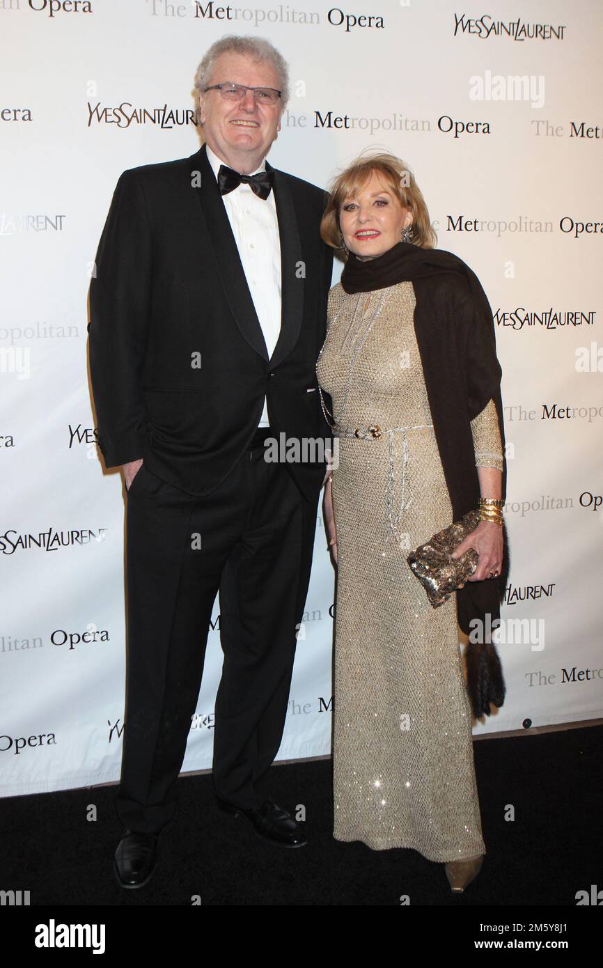Sir Howard Stringer and Barbara Walters attend the Metropolitan Opera's ...