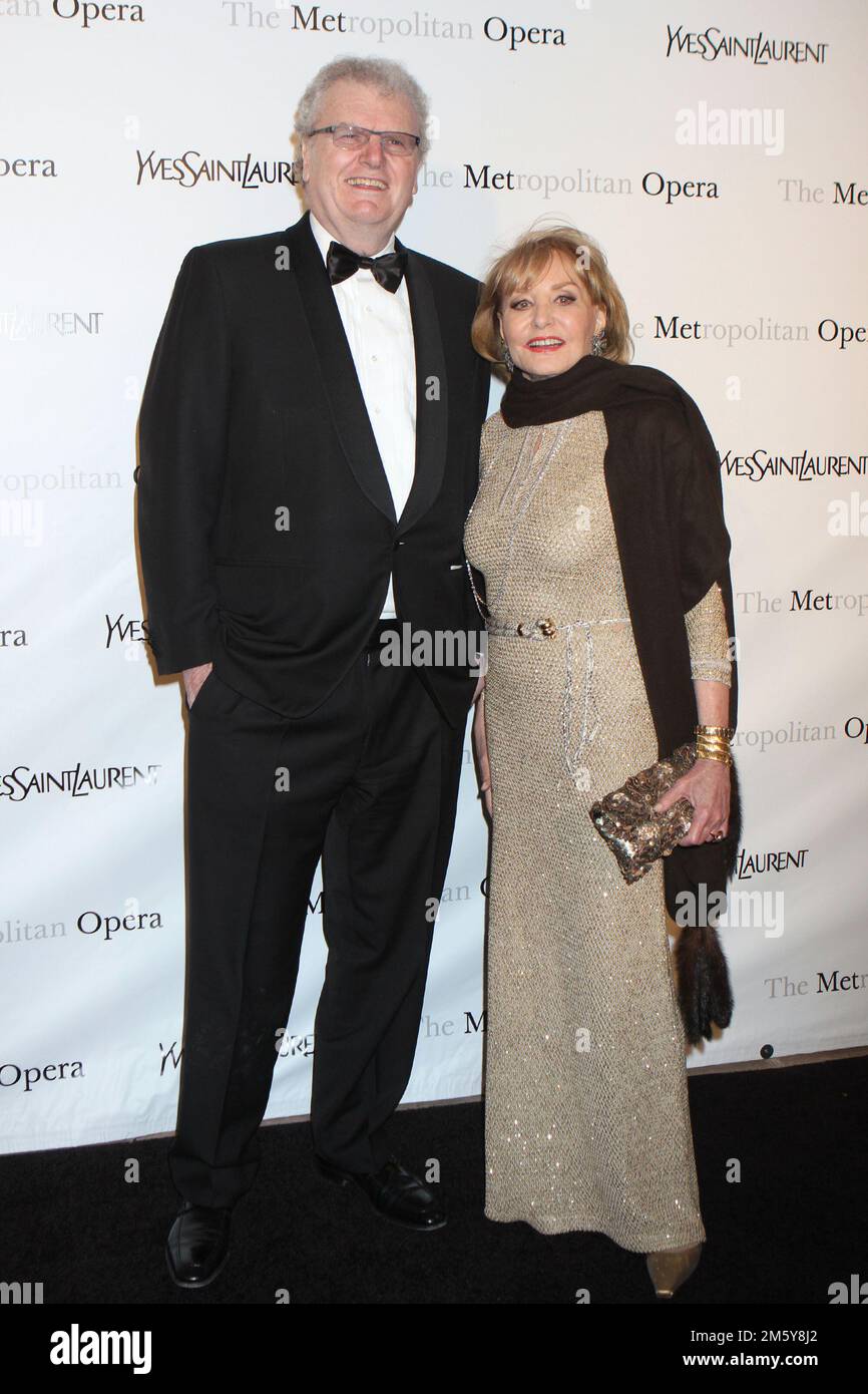 Sir Howard Stringer and Barbara Walters attend the Metropolitan Opera's ...