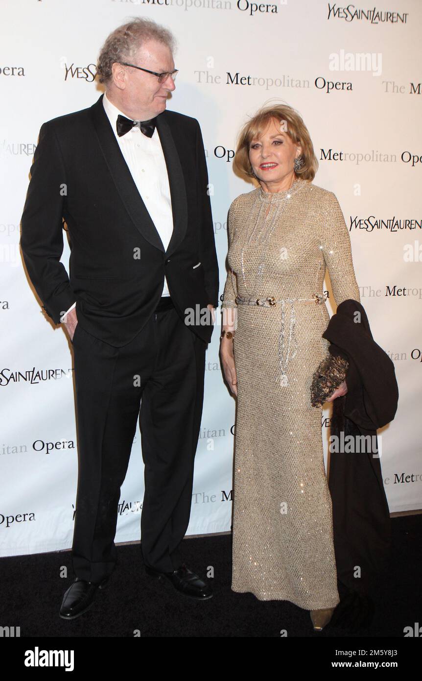 Sir Howard Stringer and Barbara Walters attend the Metropolitan Opera's ...