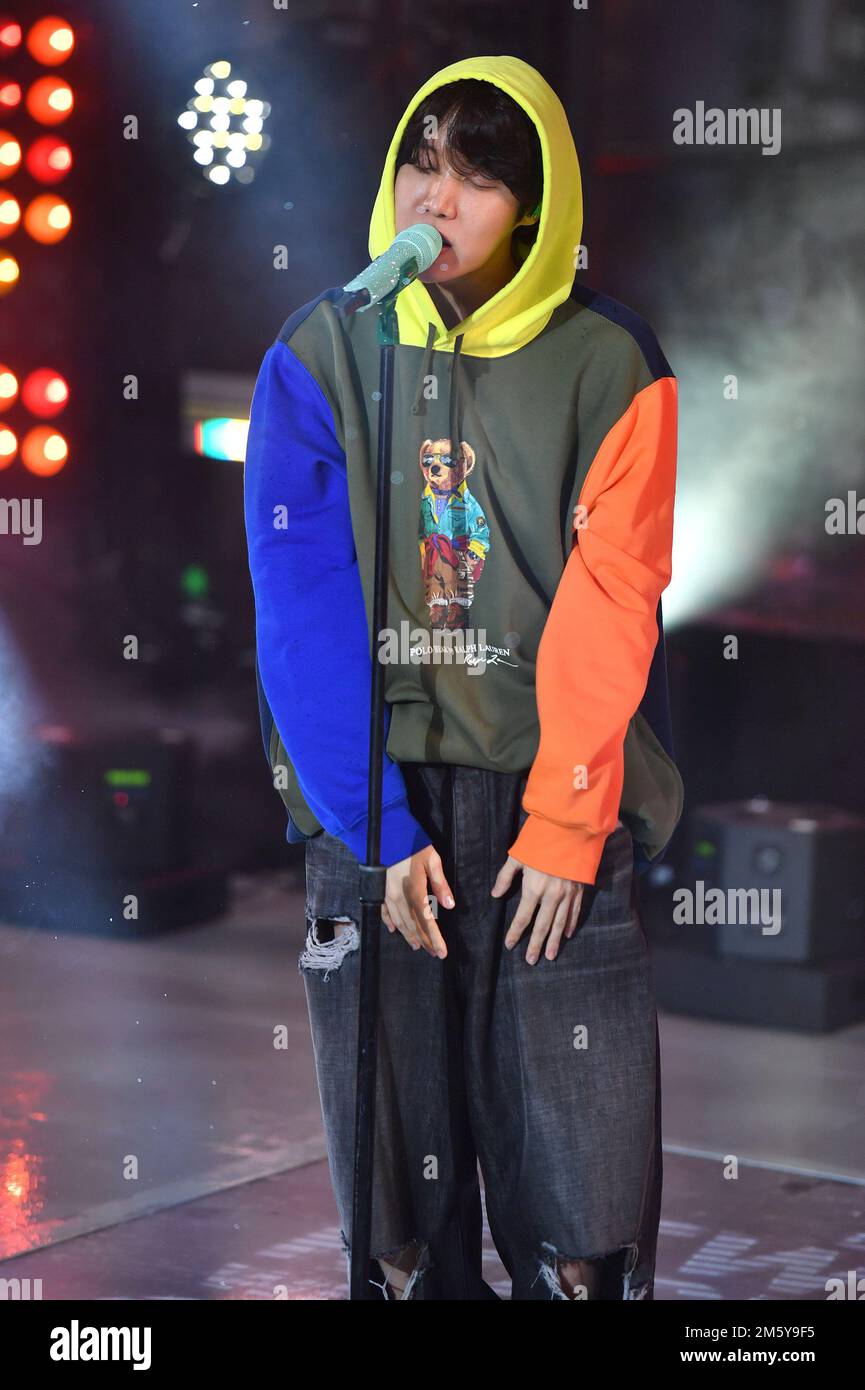 New York, USA. 31st Dec, 2022. J-Hope, K-pop rapper and member of BTS ...