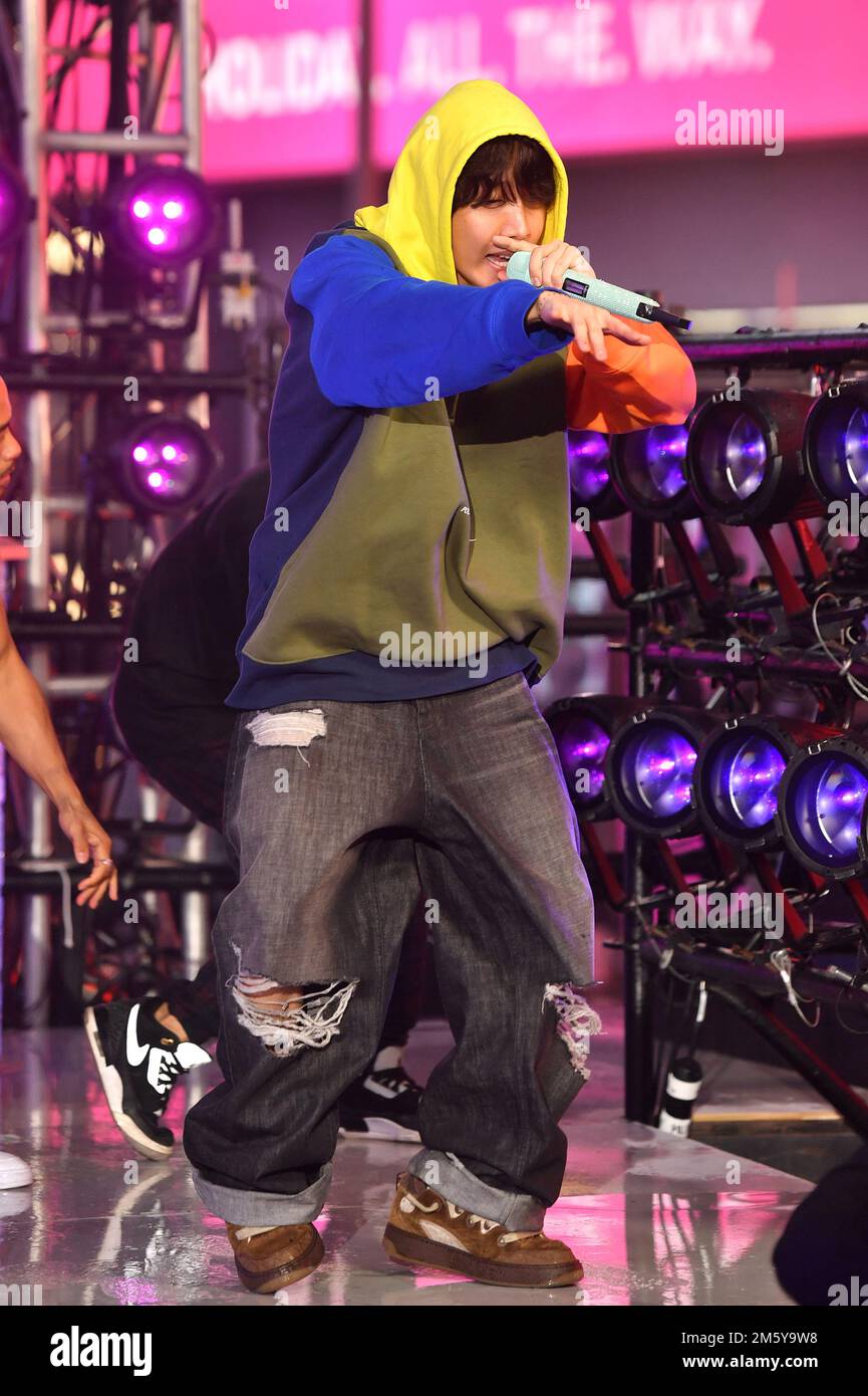 New York, USA. 31st Dec 2022. J-Hope, K-pop rapper and member of BTS ...