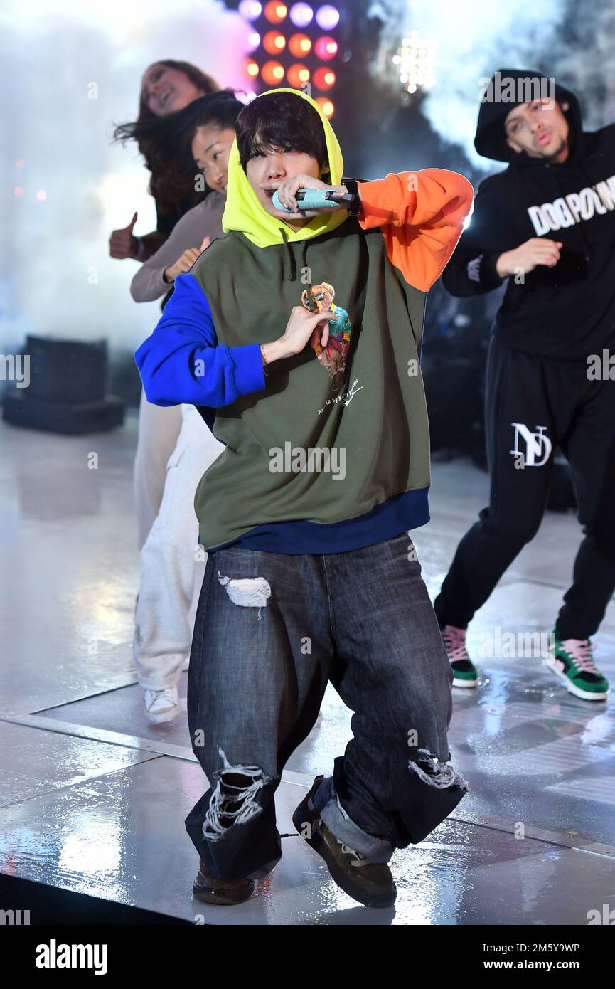 New York, USA. 31st Dec 2022. J-Hope, K-pop rapper and member of BTS ...