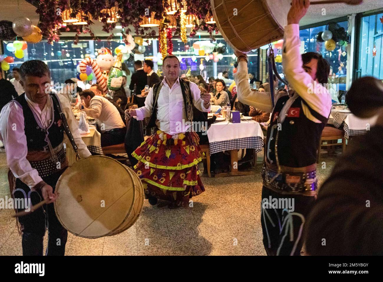 Istanbul, Turkey. December 31, 2022: A male dancer in traditional ...