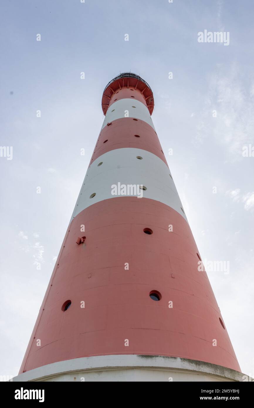 Westerhever Lighthouse on the North Sea coast of Germany Stock Photo ...