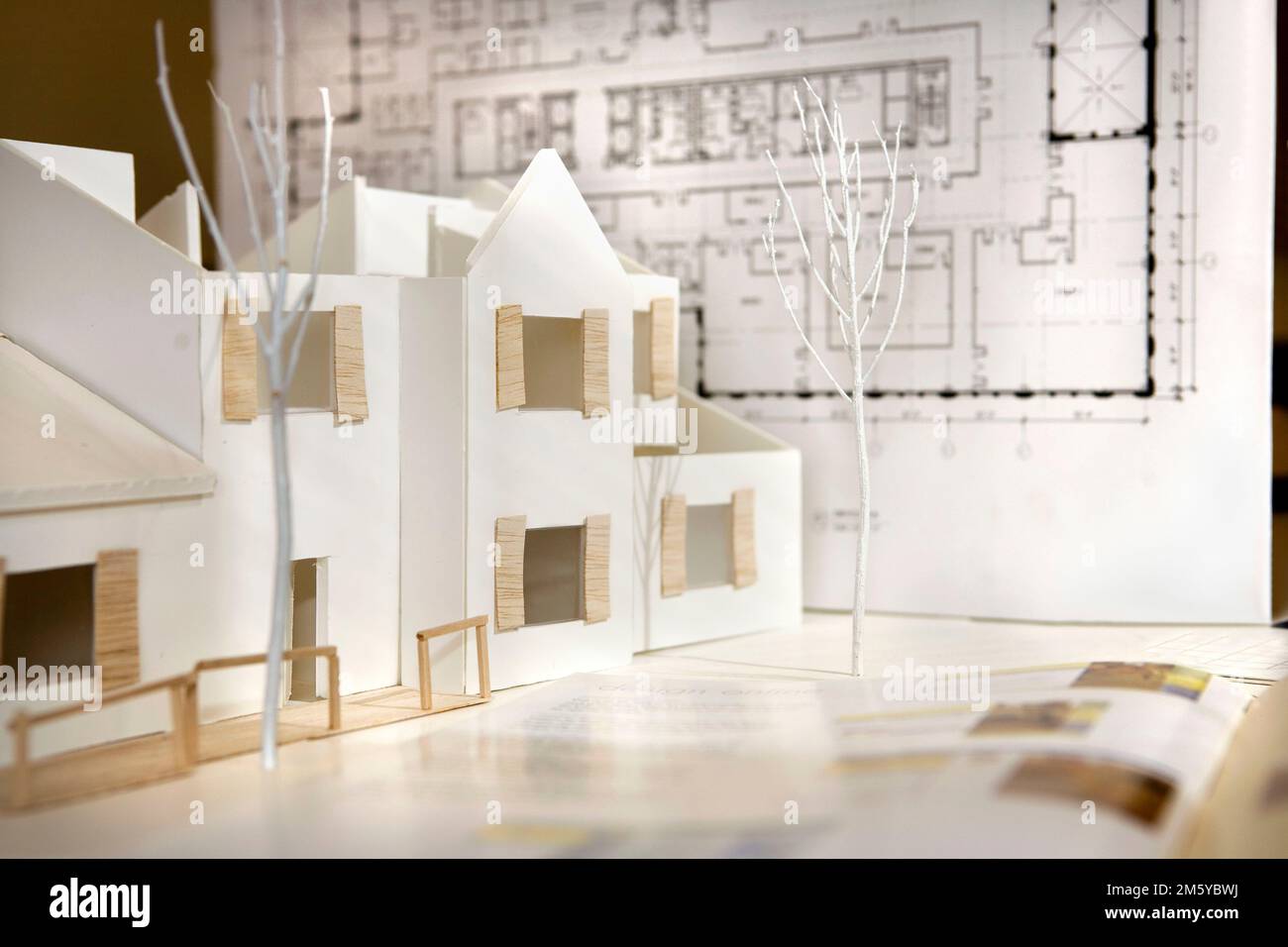 Architectural model in art classroom Stock Photo - Alamy