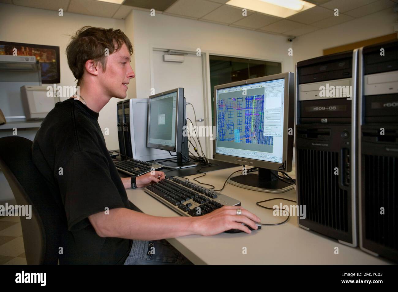 Computer aided design in art classroom Stock Photo - Alamy