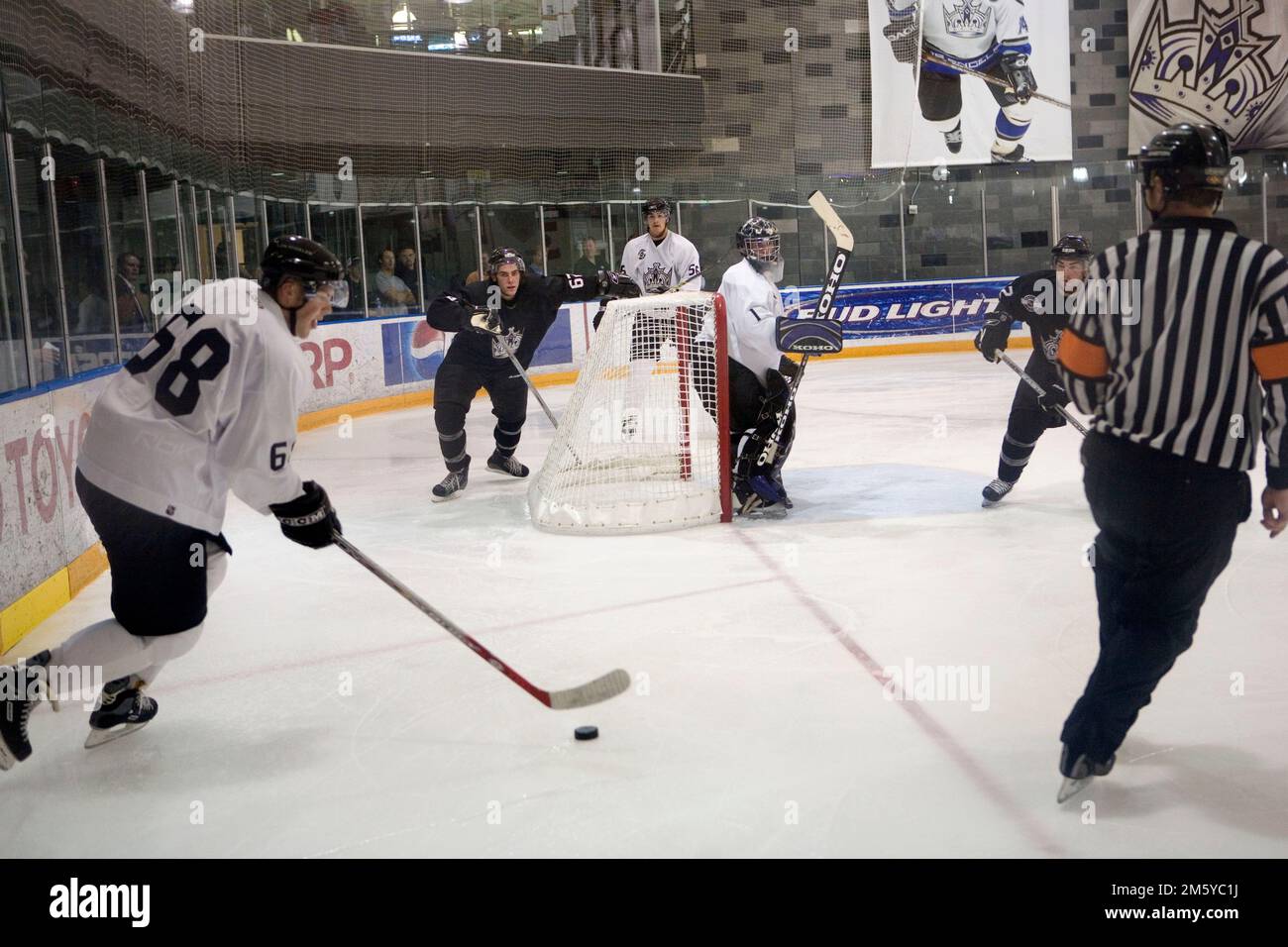 Hockey game of team tryouts Stock Photo - Alamy