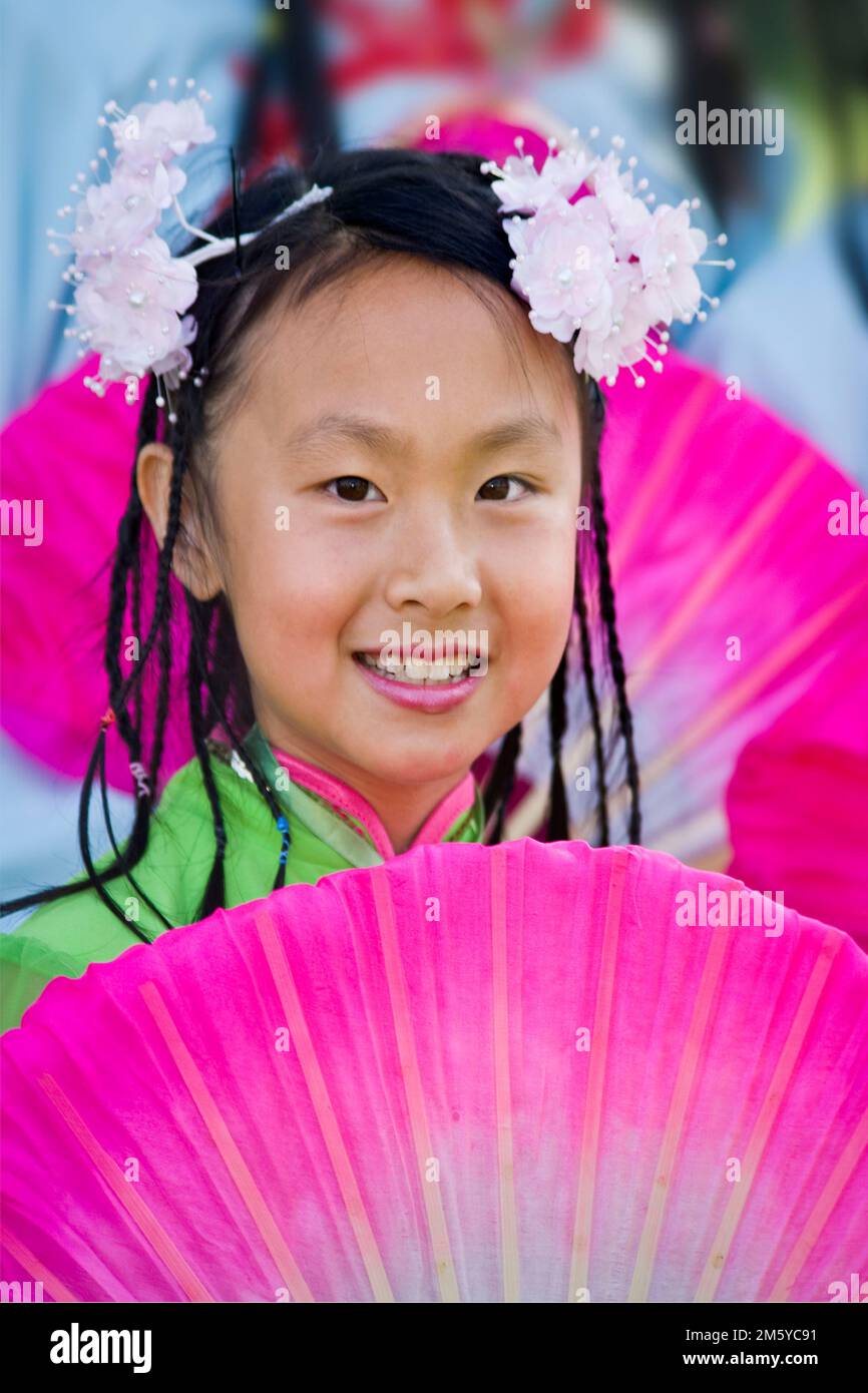 Young girl dancer at Taiwan festival Stock Photo - Alamy
