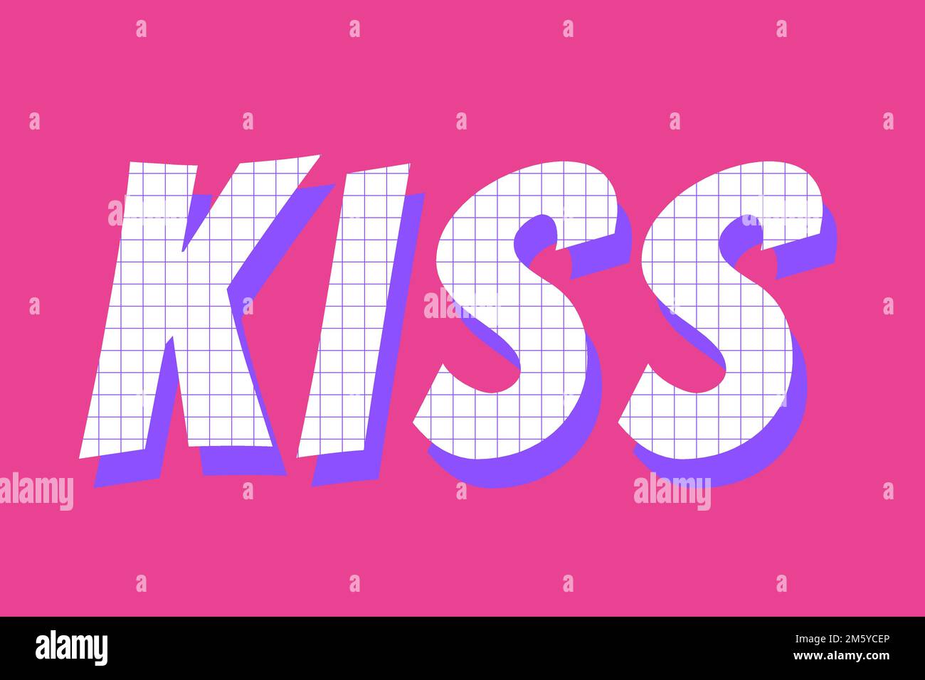 Kiss word colorful typography vector Stock Vector Image & Art - Alamy