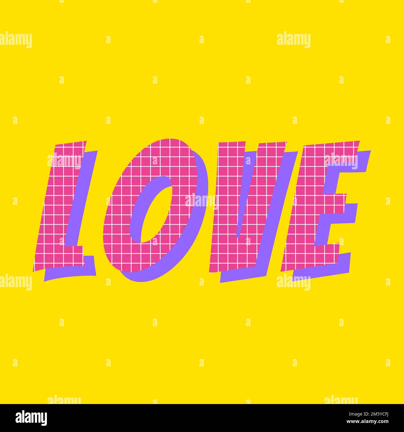 3D love funky lettering vector Stock Vector Image & Art - Alamy