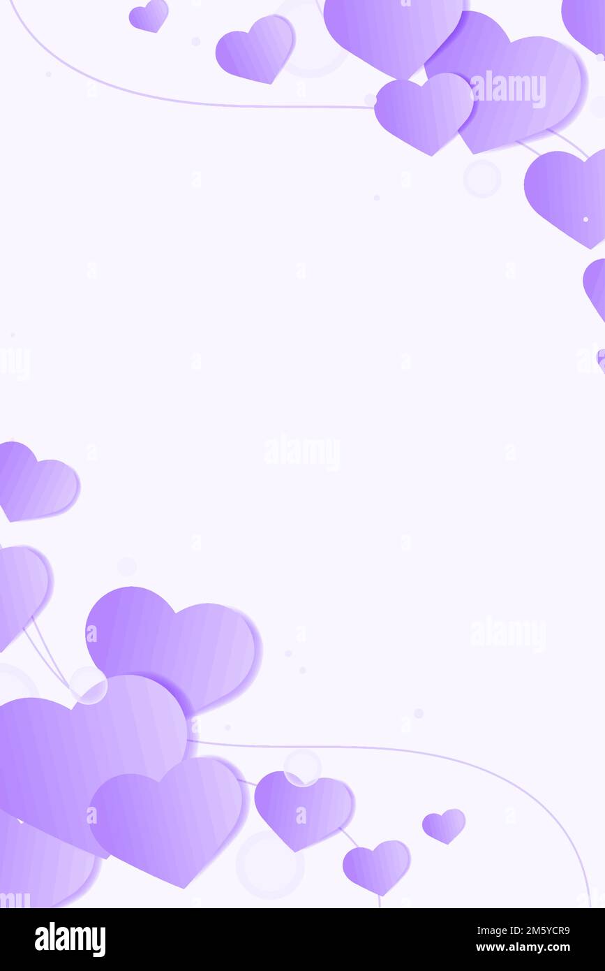 Vector heart border purple background Stock Vector Image & Art - Alamy