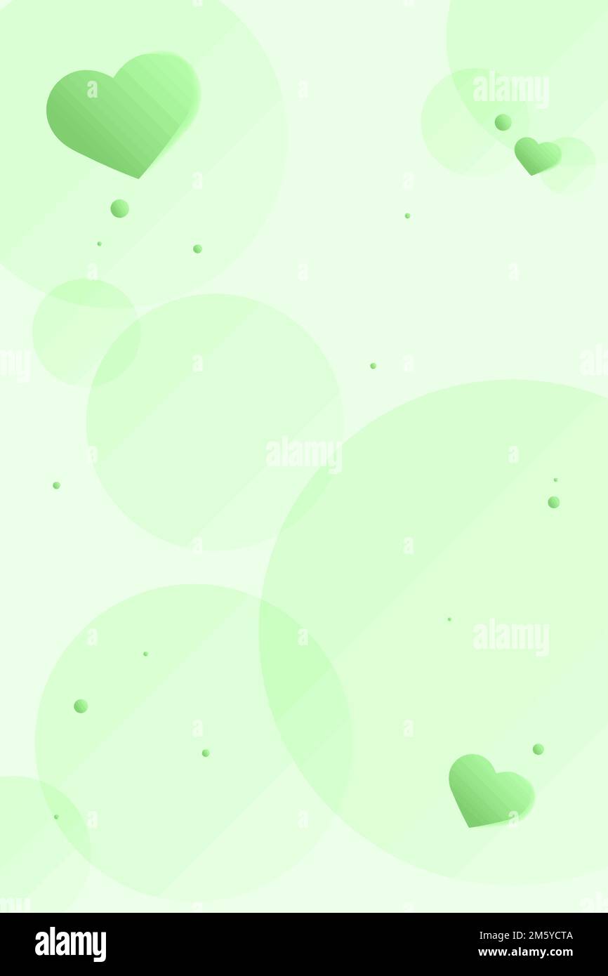 Vector heart bubble pattern green background Stock Vector Image & Art - Alamy