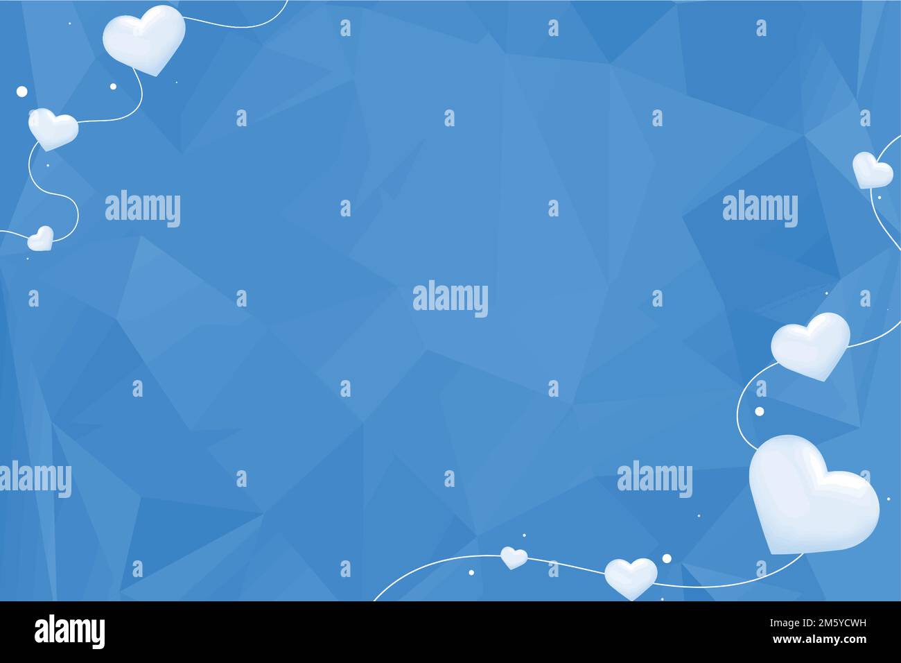 Vector heart string border blue prism pattern background Stock Vector Image & Art - Alamy