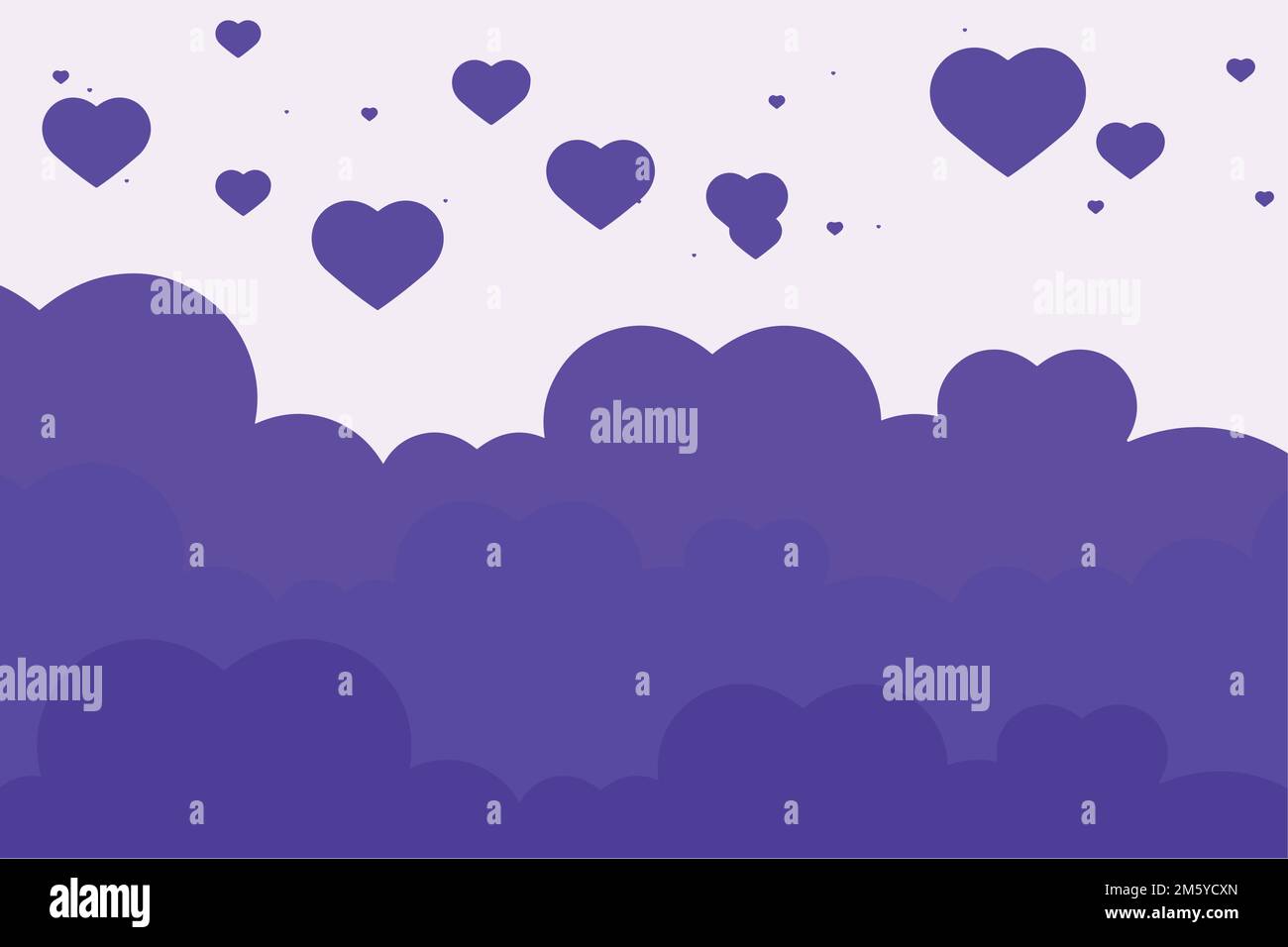 Vector heart cloud pattern background Stock Vector Image & Art - Alamy