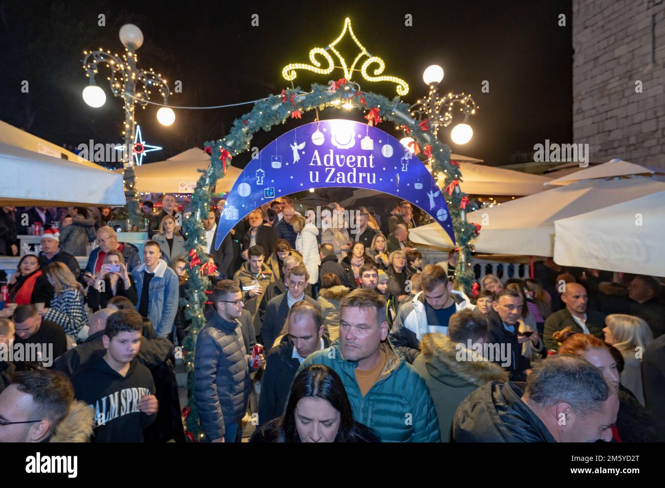 New Year's Eve at Advent in Zadar, Croatia on January 1, 2023. Photo ...