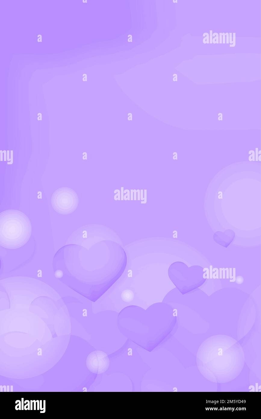 Vector heart bubble pattern purple background Stock Vector Image & Art - Alamy