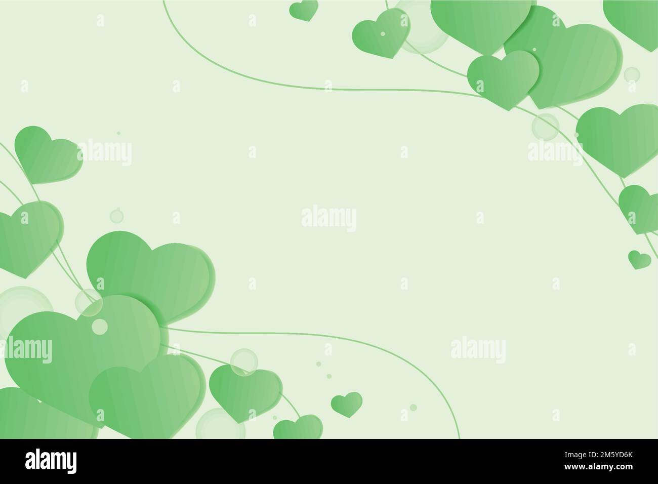 Vector heart decorated border yellow background Stock Vector Image ...