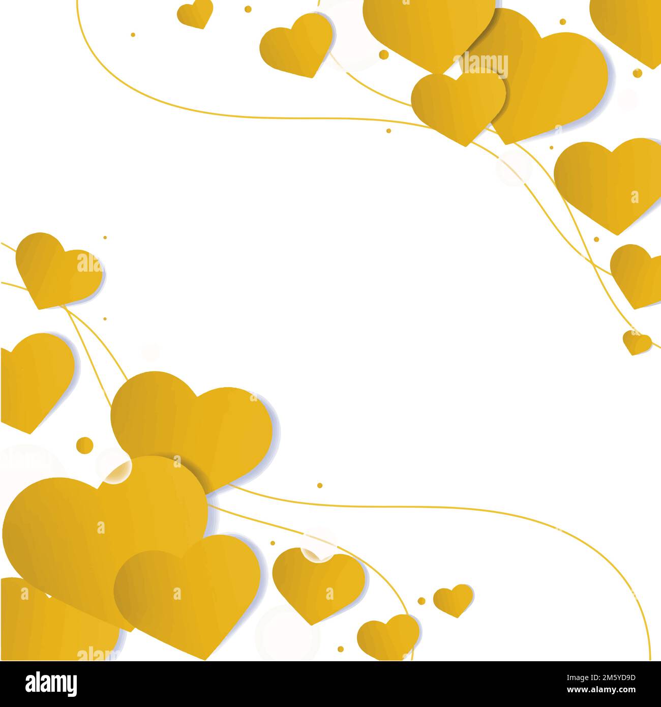 Yellow heart border background vector Stock Vector Image & Art - Alamy