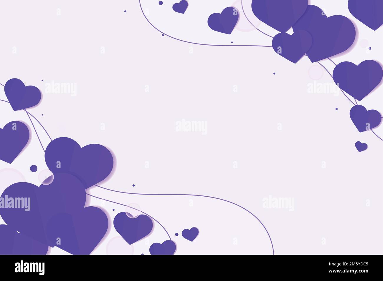 Vector purple heart side border background Stock Vector Image & Art - Alamy