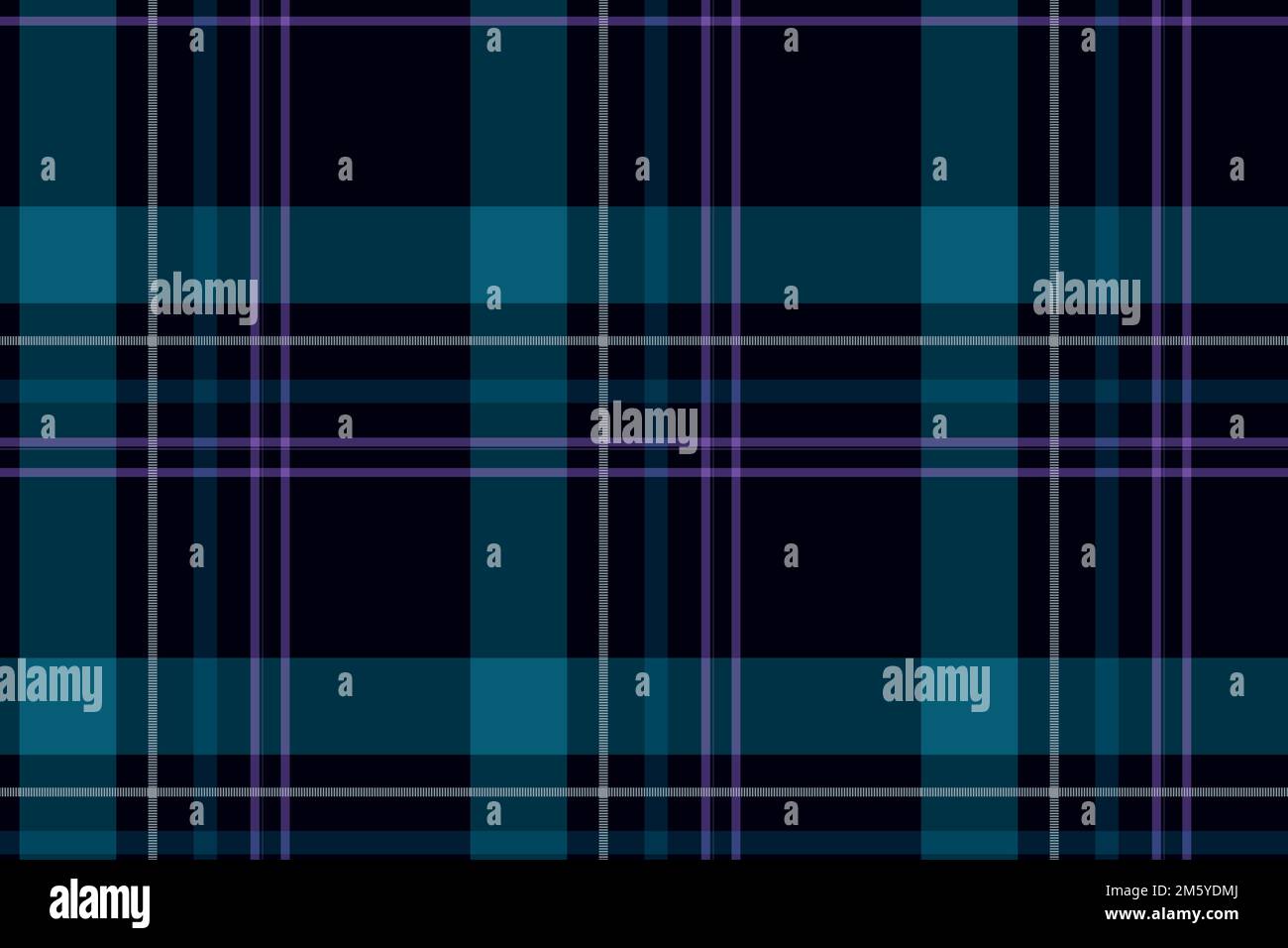 Seamless plaid background, blue checkered pattern design vector Stock ...