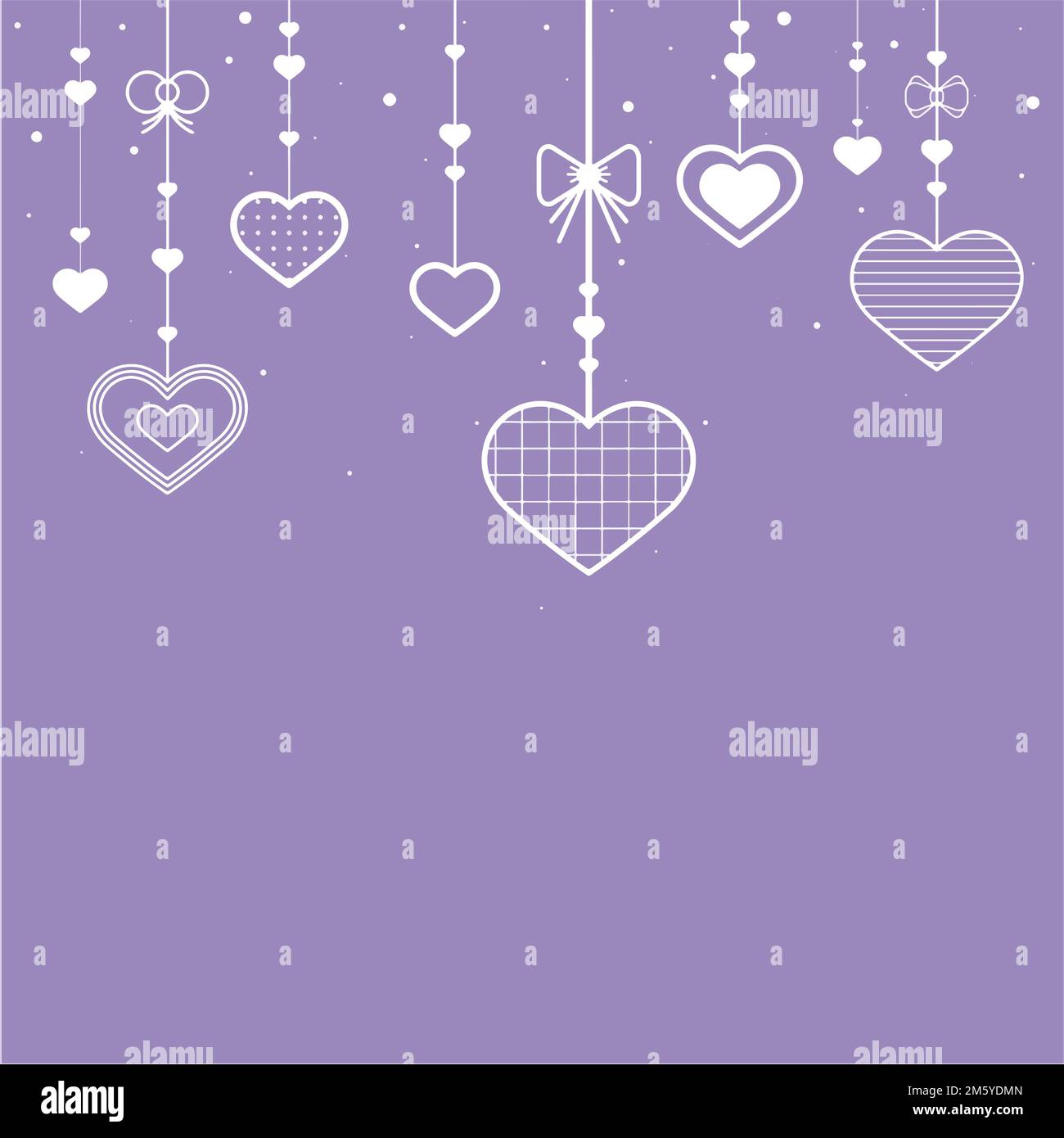 Hanging hearts purple background vector Stock Vector Image & Art - Alamy