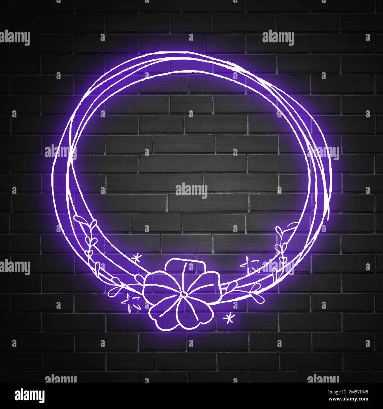 Neon glowing square frames Stock Vector Images - Alamy