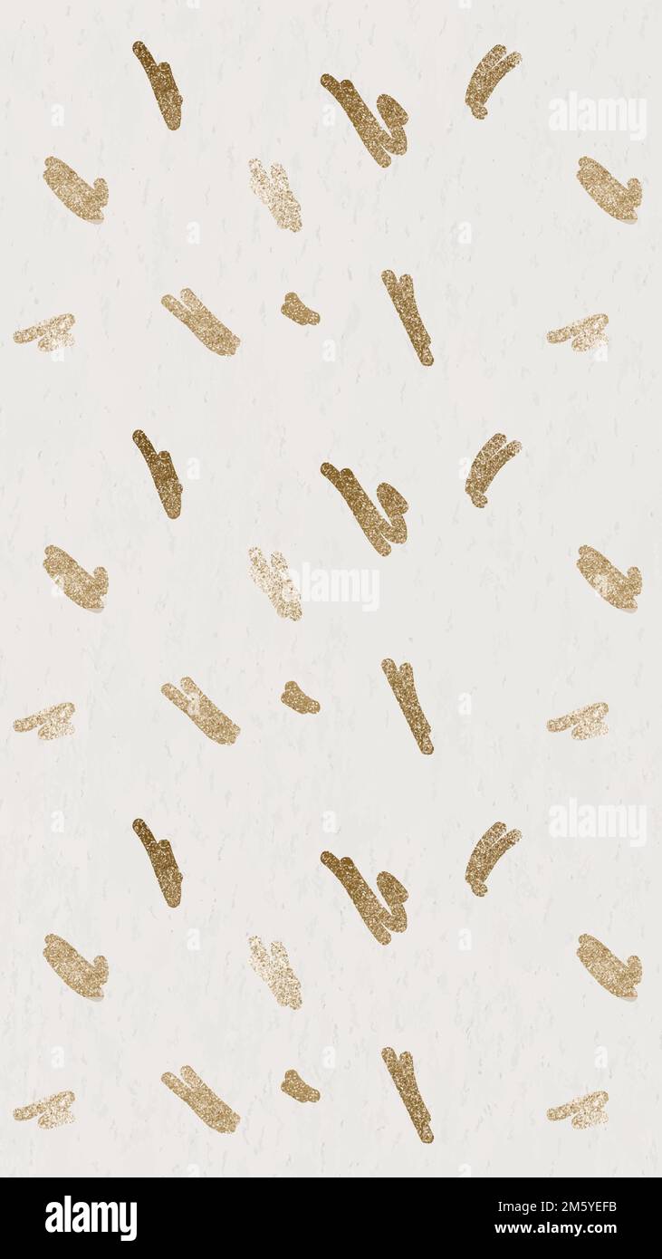 Seamless shimmering gold scribble marks on a beige background vector ...