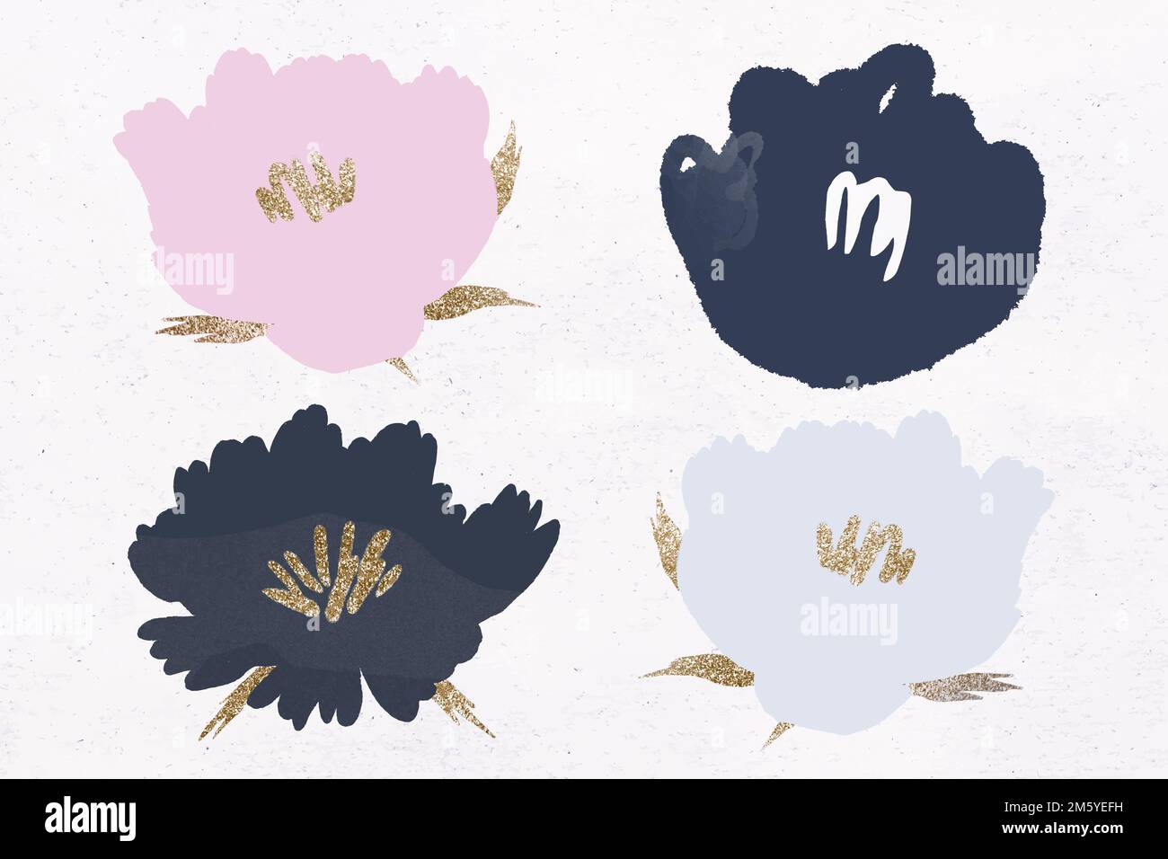 Blooming flower vector floral illustration set Stock Vector Image & Art ...