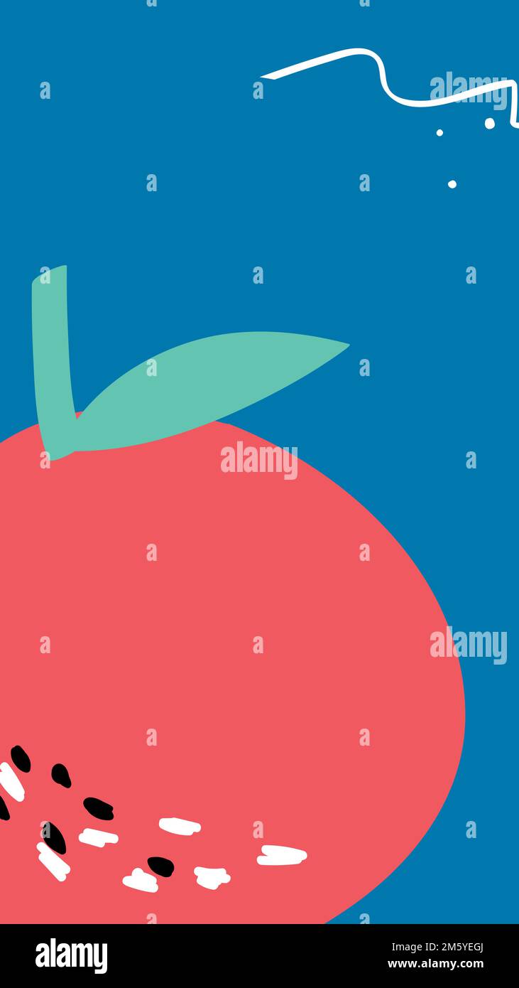 Apple fruit on a blue background design resource Stock Vector Image ...