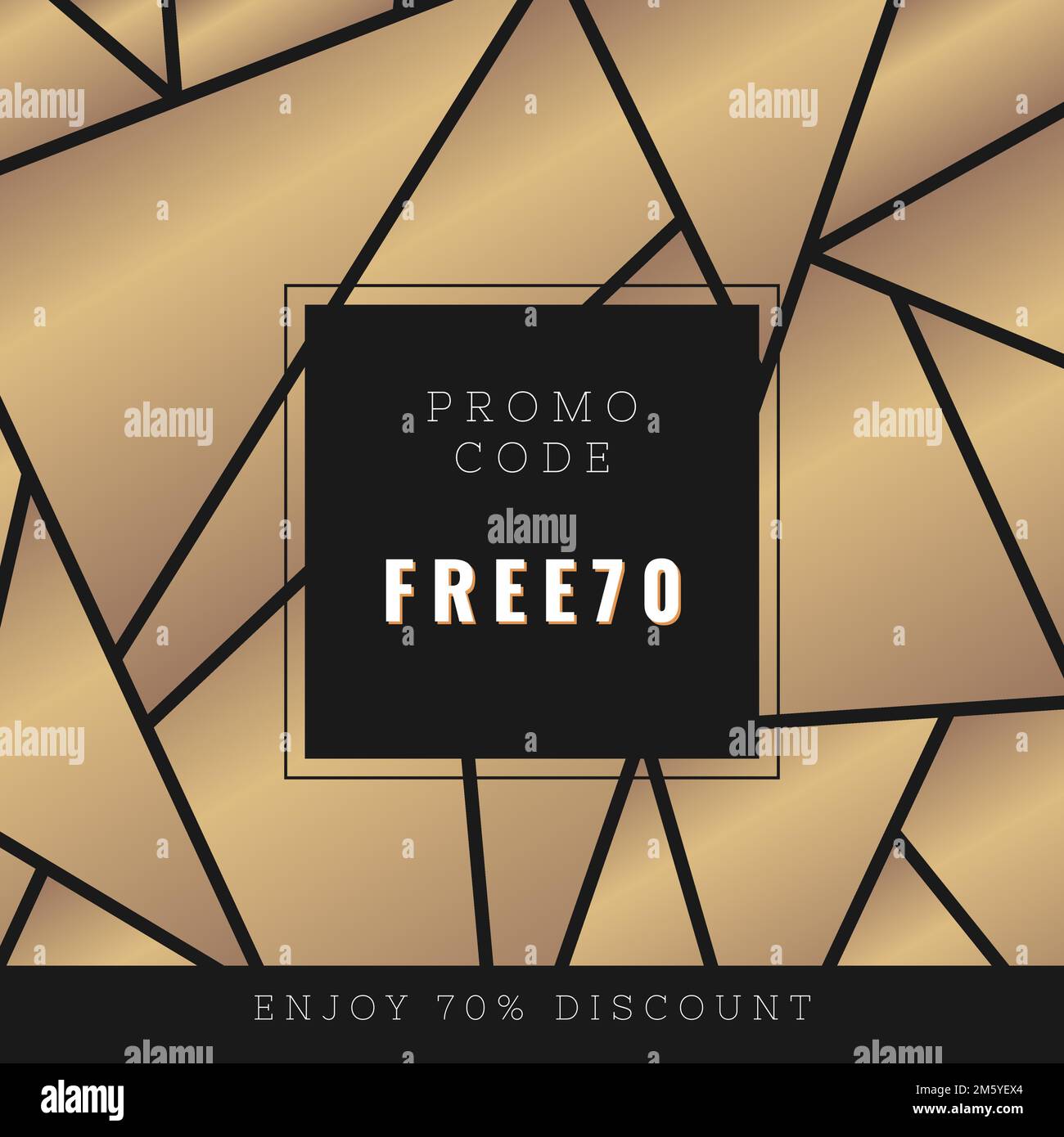 Vector promo code free 70% off luxurious sale advertisement template ...