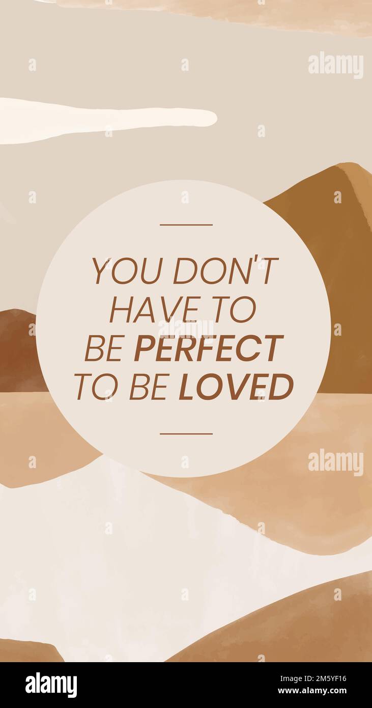 Watercolor landscape instagram story template vector "You don't have to ...