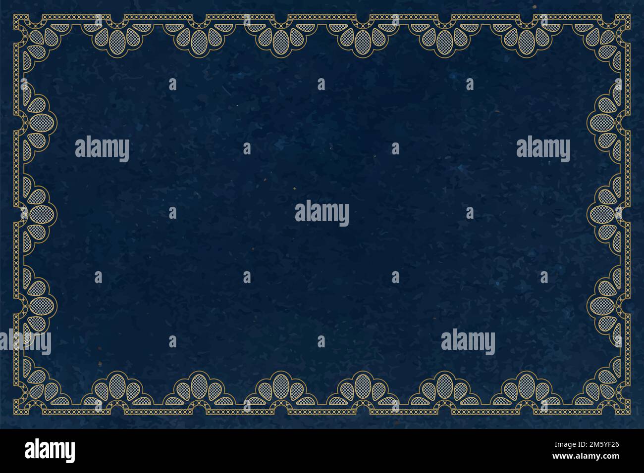 Lace frame background, floral blue vintage design vector Stock Vector ...