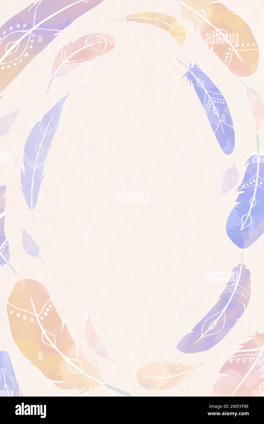 Oval Boho style frame vector Stock Vector Image & Art - Alamy