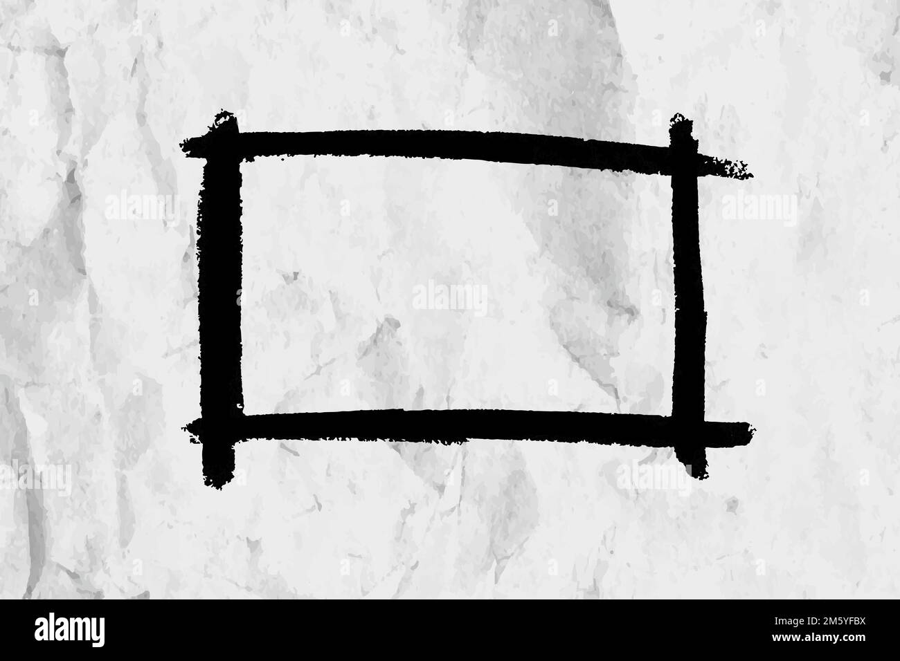 Black rectangle banner frame vector scribble Stock Vector Image & Art ...