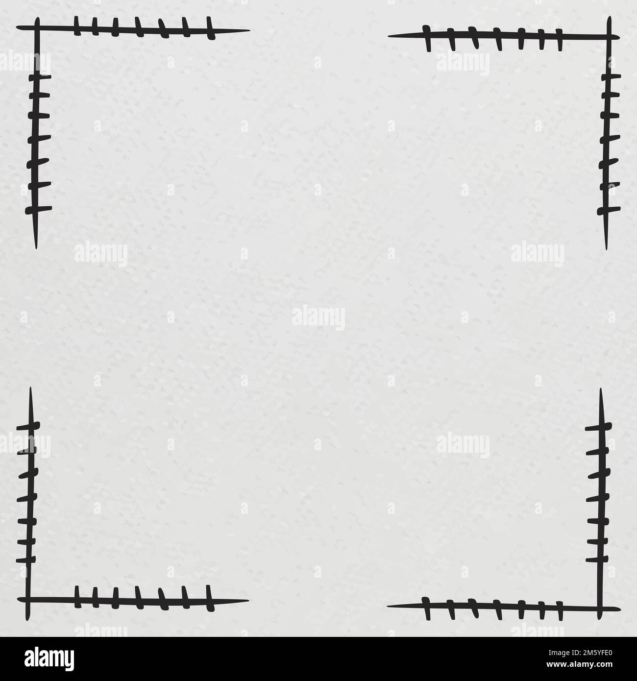 Vector boho art tribal doodle sketch corner frame Stock Vector Image ...