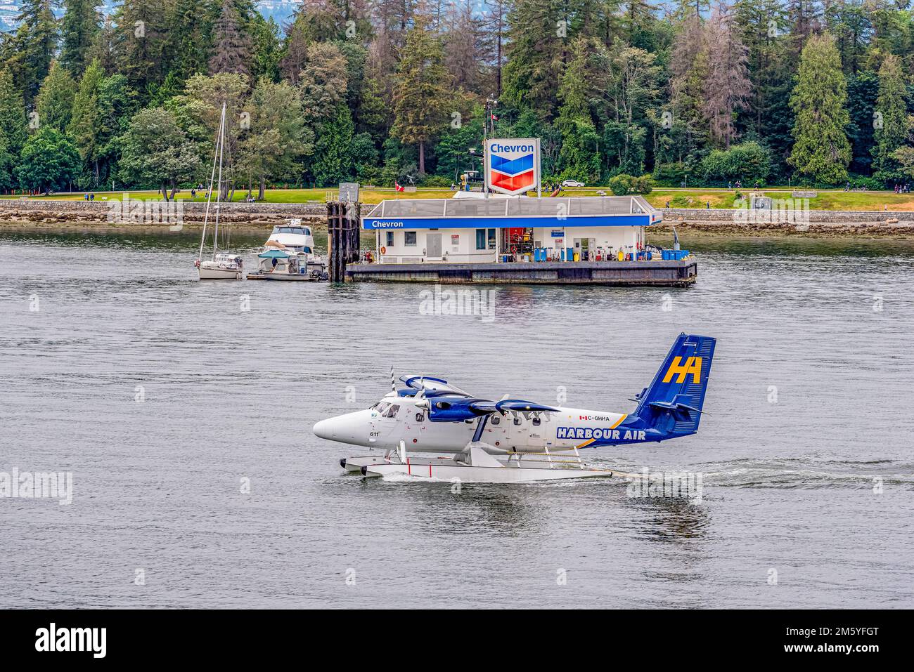 Vancouver gas station floating chevron gas station coal harbor seaplane ...