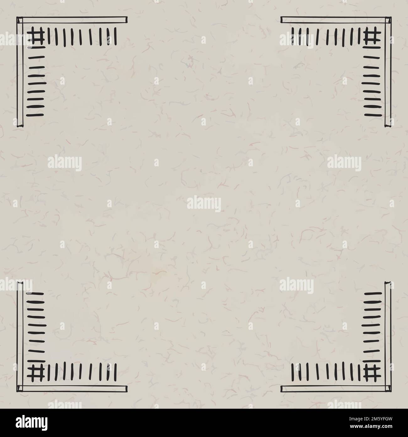 Vector boho art tribal doodle sketch corner frame Stock Vector Image ...