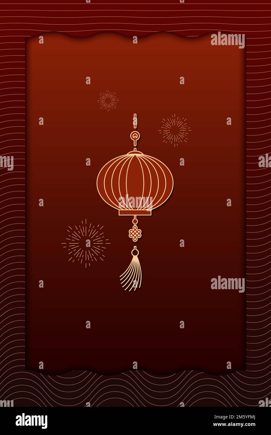 Traditional Chinese red lantern design card Stock Vector Image & Art ...
