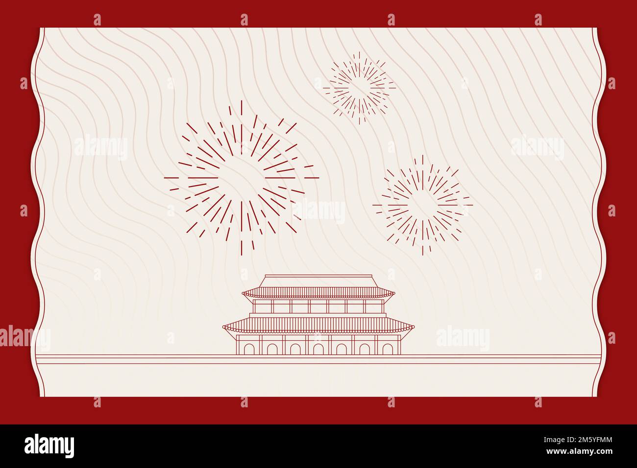 Traditional Chinese design card background with Tiananmen square Stock ...